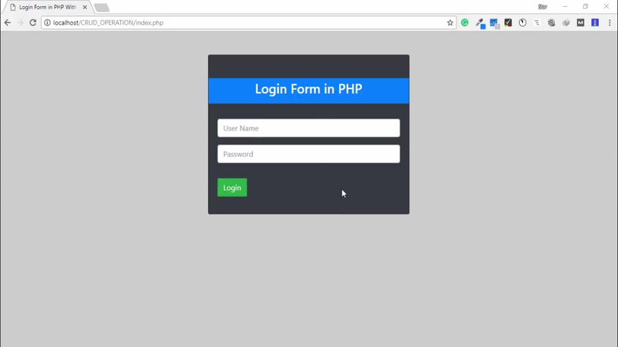 Login Form in PHP With Session And MySQL