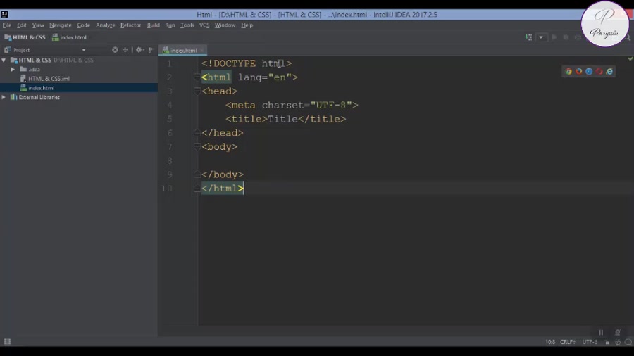 جلسه سوم آموزش HTML5 CSS3: ساخت اولین صفحه - قسمت دوم