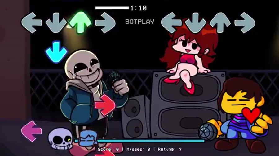 fnf mod undertale پارت3