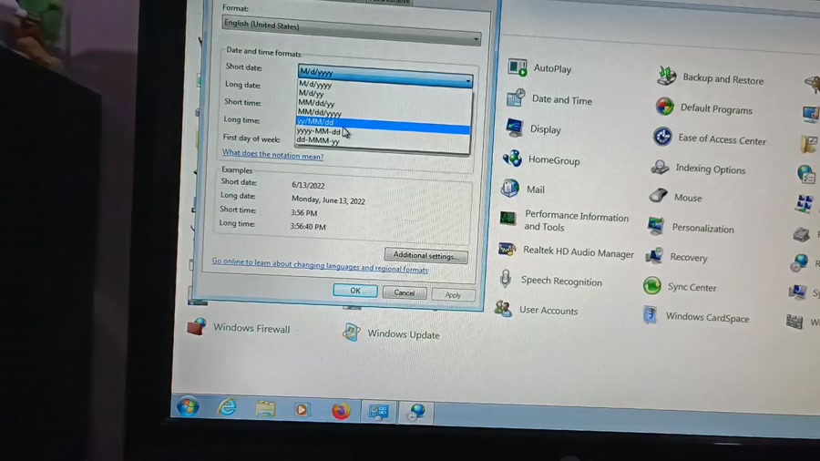 نحوه تنظیمات گزینه region در control panel