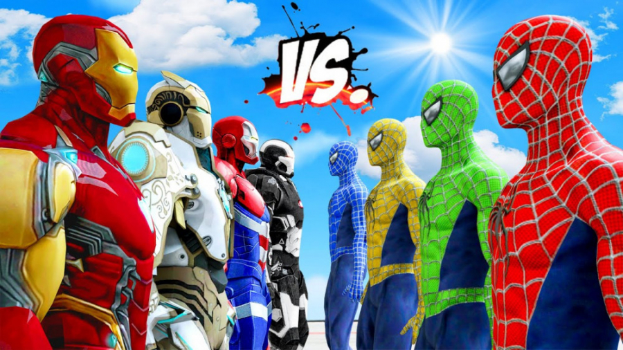 مبارزه ابرقهرمانان | مرد عنکبوتی در مقابل مرد آهنی | اسپایدرمن