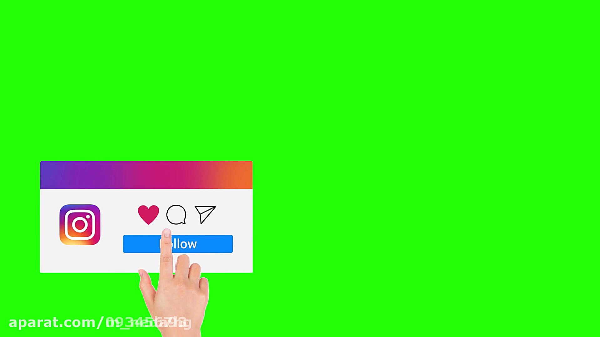 کروماکی وپرده سبز لایک و سیو اینستا