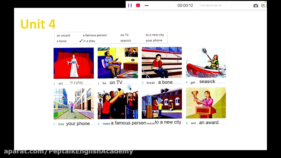 Fourcorners 3 Unit 4 Words