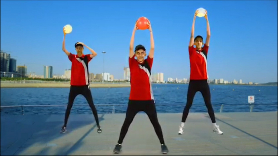 ورزش صبحگاهی_گرم کردن (با وسایل ساده_ توپ )