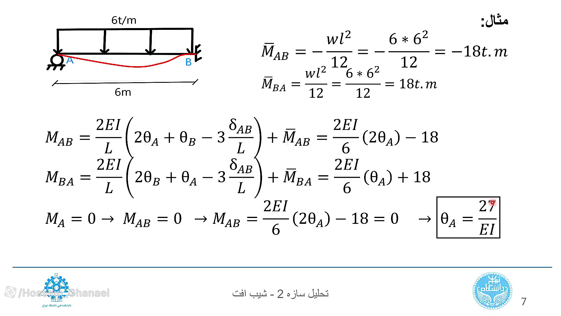 تحلیل‌سازه 2- قسمت 1- معادلات شیب‌افت