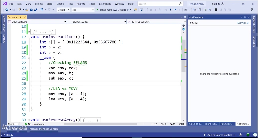 02.03) x86 Assembly Demo