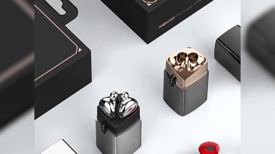 آشنایی با ایرپاد و هندزفری بلوتوث طرح رژلب رسی RECCI W35 Lipstick ...