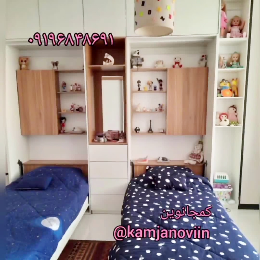 اجرای تخت تاشو تک نفره دیزاین اتاق خواب و کمد دیواری