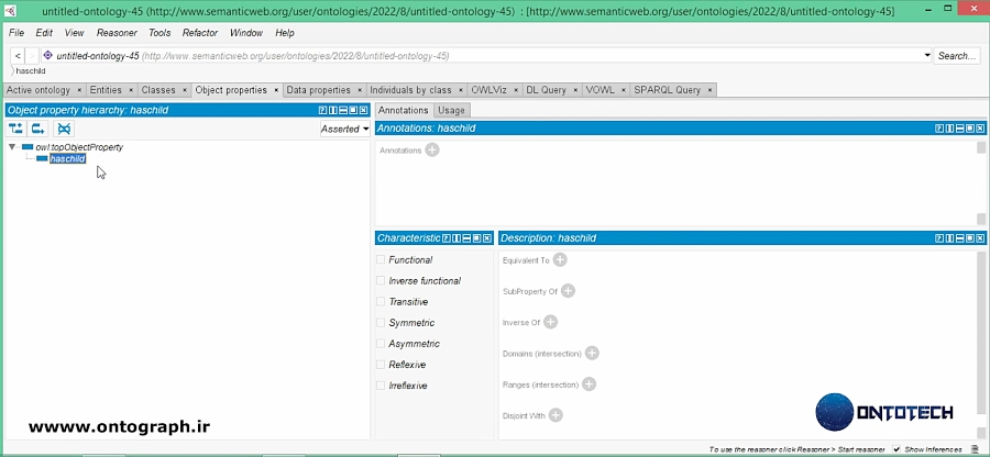 آموزش object Property در نرم افزار protege