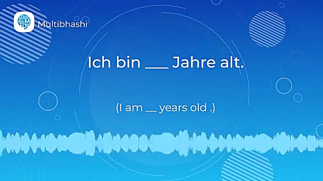 jahre alt sein
