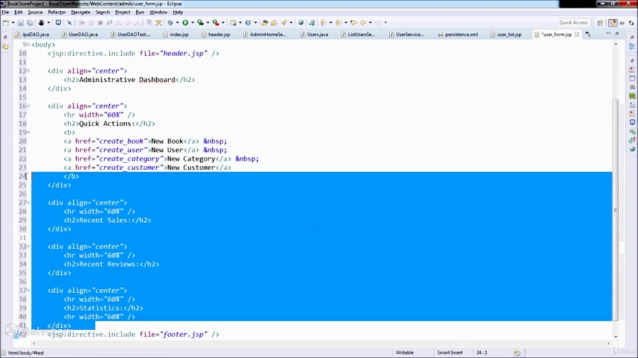 دوره ساخت وب سایت با JSP ، Java Servlet و Hibernate / فصل 11 از 44 / قسمت 2 از 6