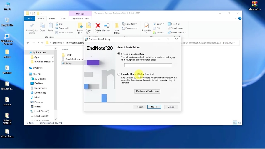 آموزش نصب نرم افزار اندنوت 20 (EndNote 20)