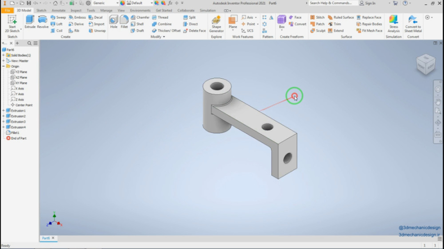 3d modeling exercises Inventor No.38