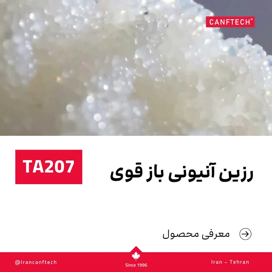 معرفی رزین تبادل آنیونی TA207