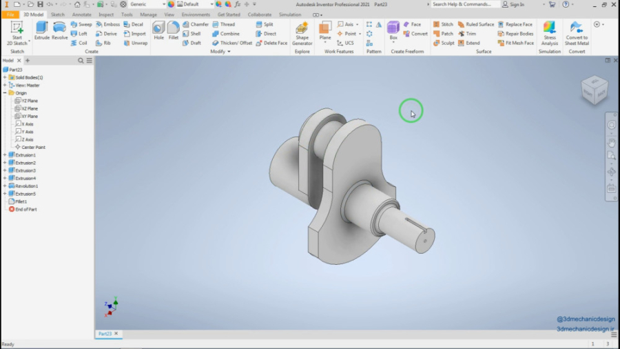 3d modeling exercises Inventor No.49