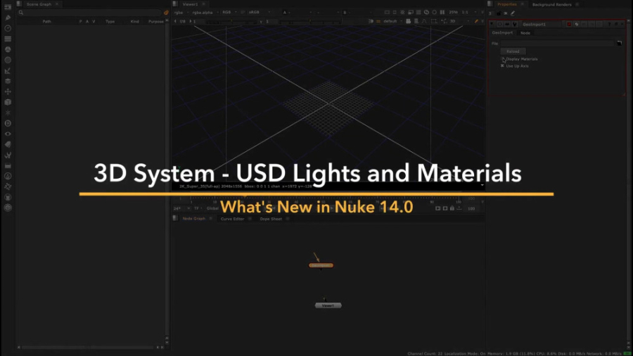 Nuke 14 - New USD Lights and Material Workflows