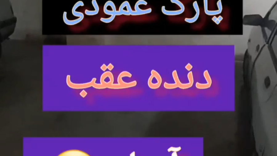 آموزش رانندگی آموزش پارک عمودی به صورت دنده عقب