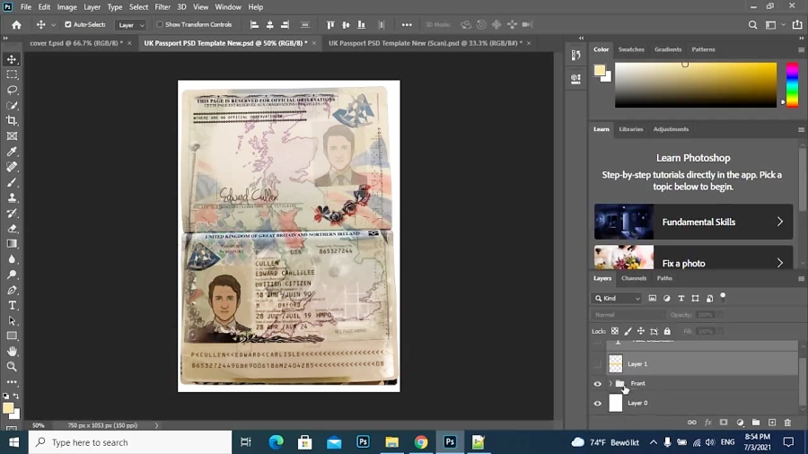 UK PASSPORT PSD TEMPLATE (V1)