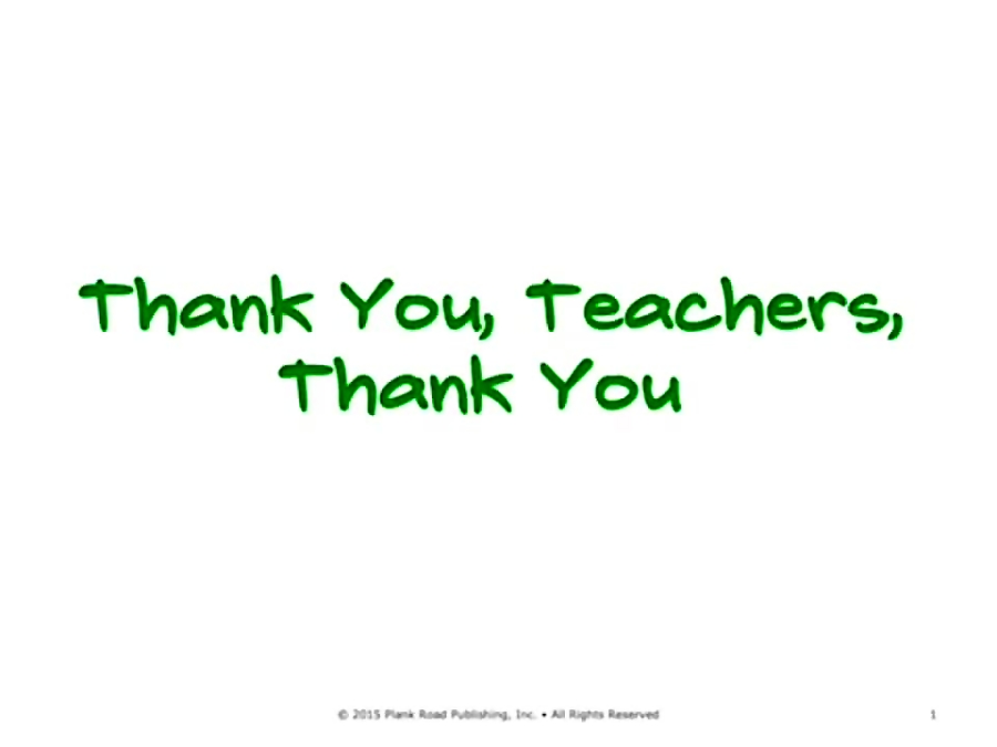 Thank you teachers- Song
