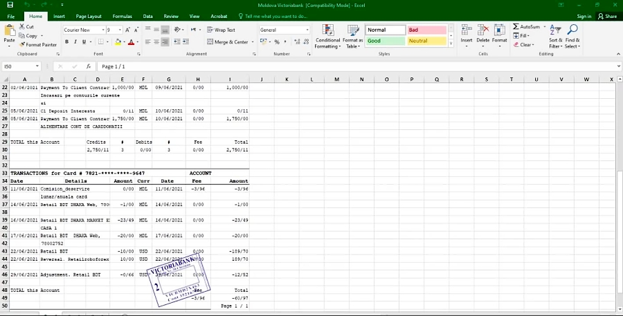 MEXICO DEUTSCHE BANK STATEMENT TEMPLATE IN WORD AND PDF FORMAT