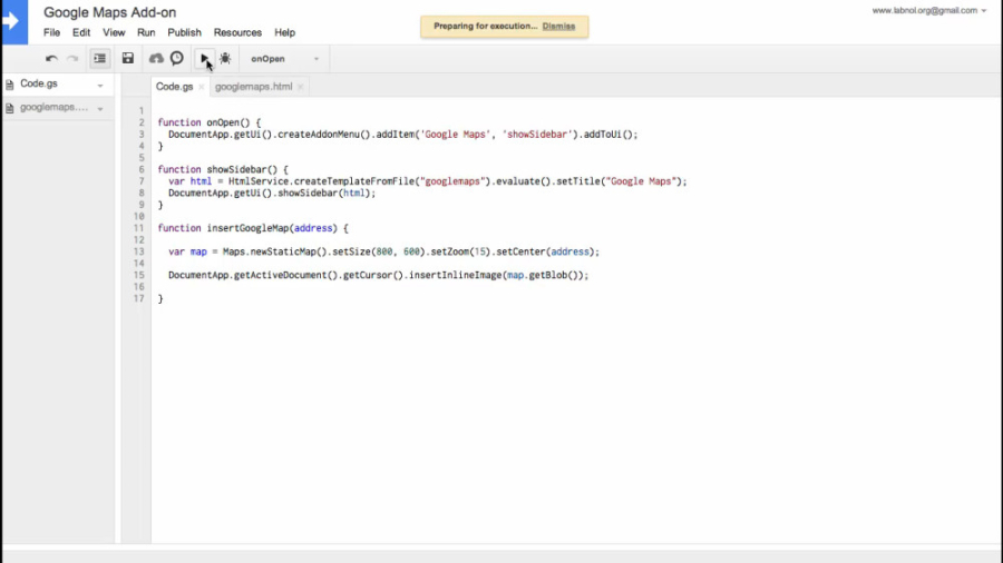 Create Add-ons for Google Docs