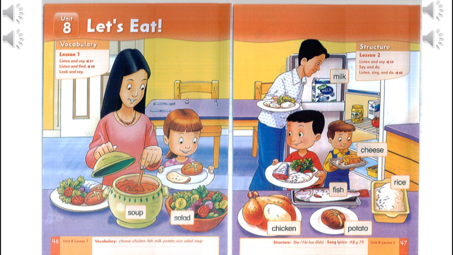 First Friends ۳ (American English) Unit 8 Audiobook and flash cards