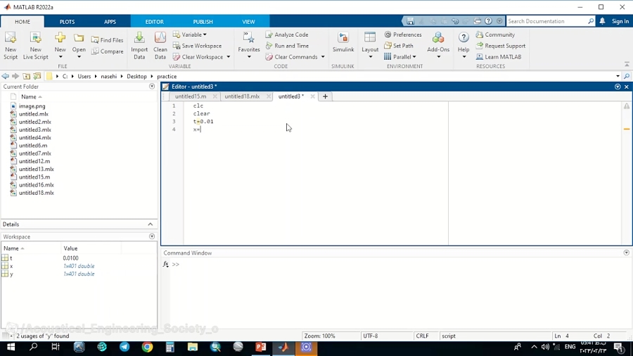 آموزش برنامه نویسی زنده و تعاملی در متلب(MATLAB Live Editor)