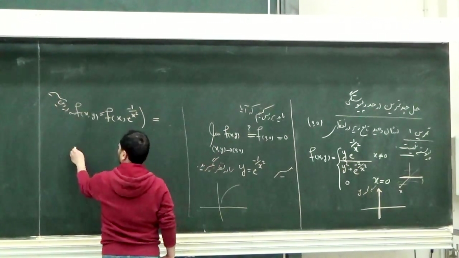 ریاضی عمومی ۲، نیم‌جلسهٔ نهم، حل تمرین از حد و پیوستگی