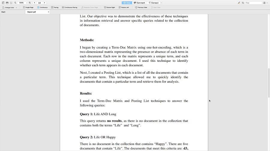 TERM-DOC MATRIX AND POSTING LIST