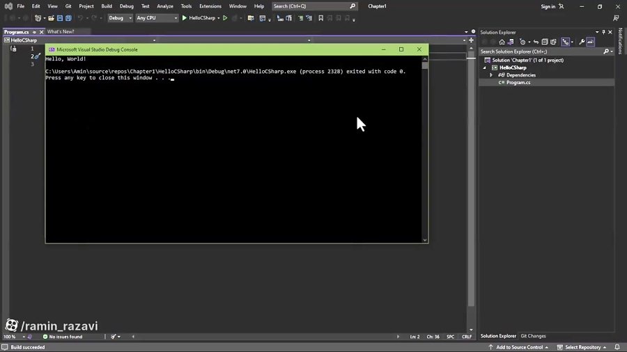 آشنایی با Console Application در سی شارپ