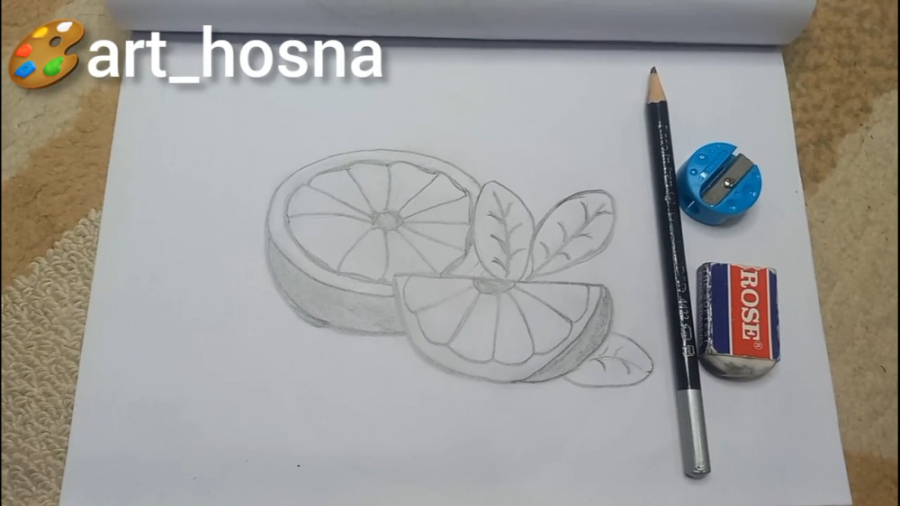آموزش نقاشی نارنگی