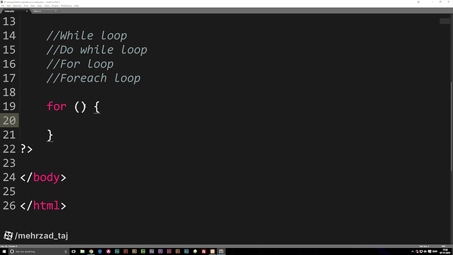 19 How To Create A For Loop In Php Php Tutorial Learn Php Programming 8025