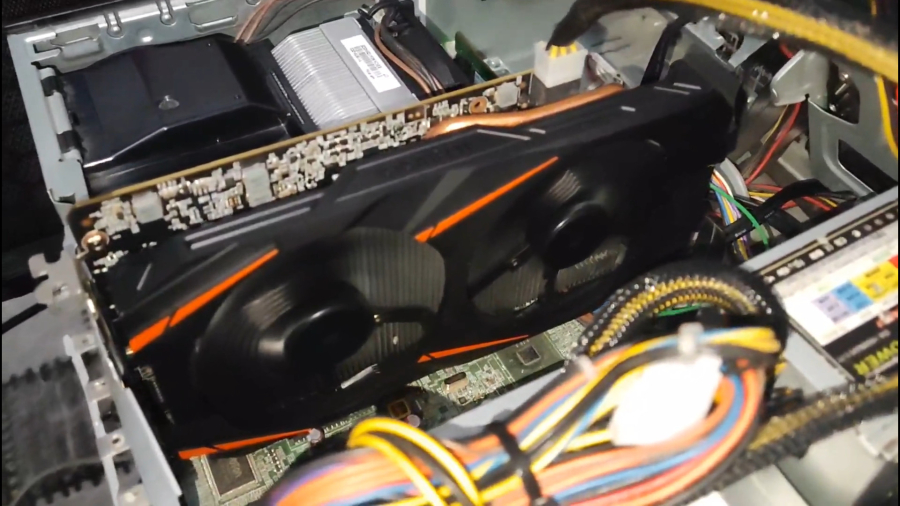 نصب کارت گرافیک بزرگ روی مینی کیس Hp