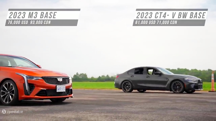 درگ بی ام و M3 و کادیلاک CT4