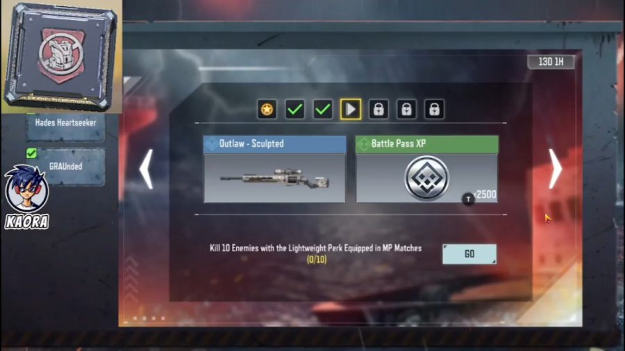 kill 10 Enemies with the Lightweight Perk Equipped in MP Mathces