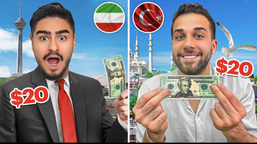 علی ایکس شات / چالش ۲۴ ساعت ۲۰ دلار تو ایران و ترکیه
