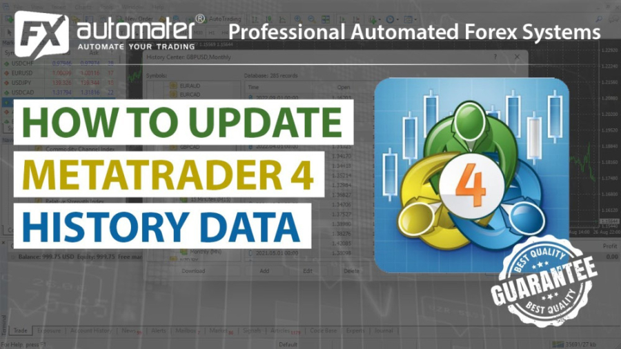 How to update MetaTrader 4 terminal history data