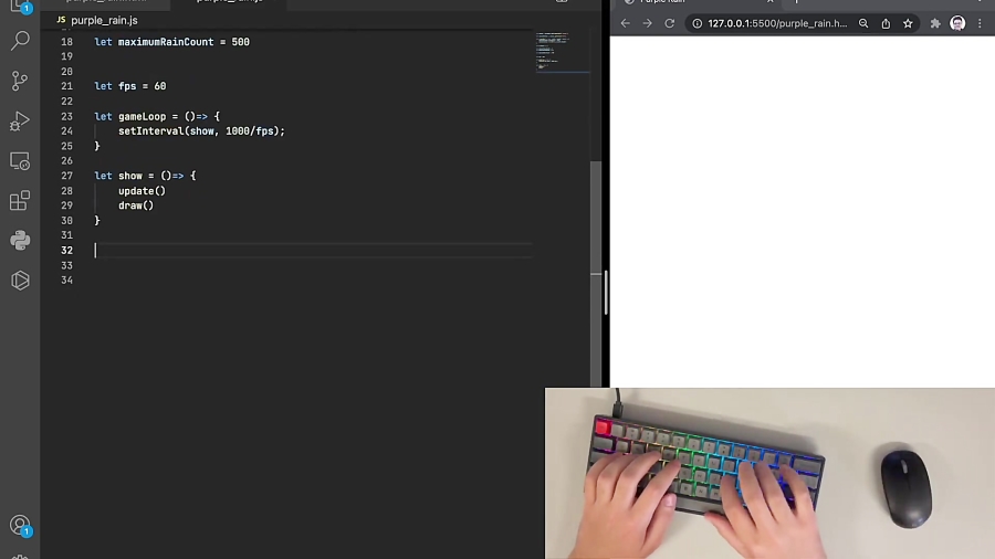 ASMR Programming - Coding Purple Rain