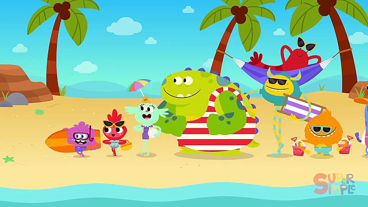 Let's Go To The Beach _ Summer Fun For Kids _ Super Simple Songs