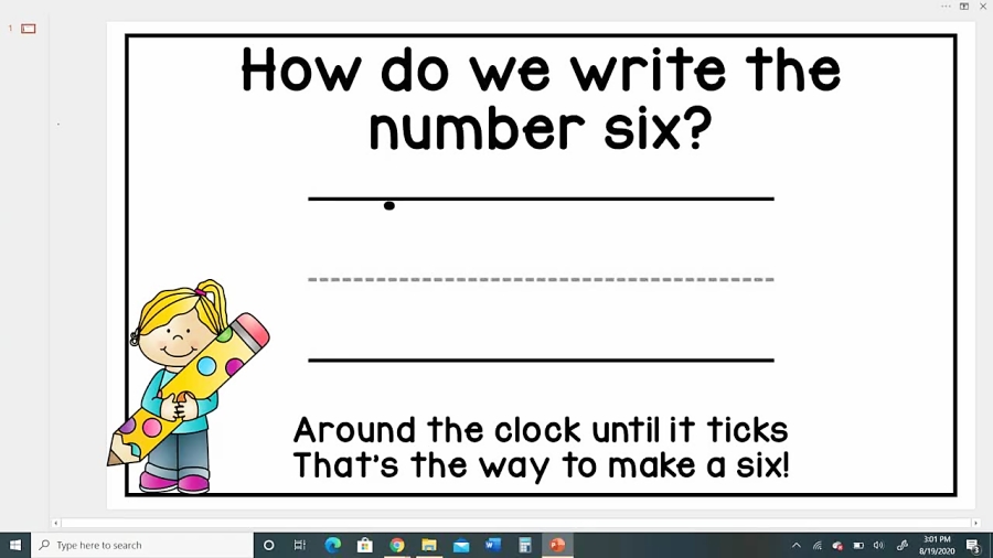 Beg#1 Lesson#6 How To Write the Number 6
