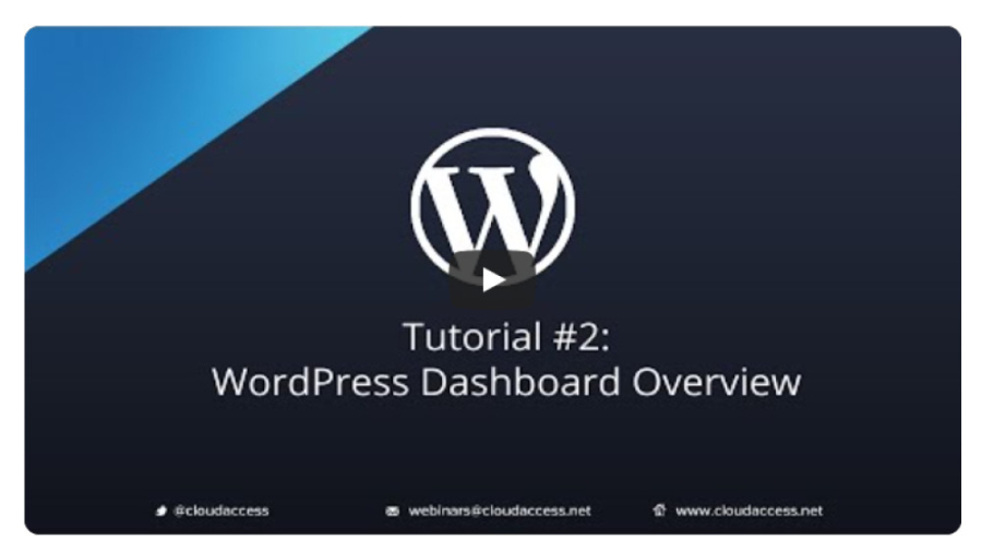 WordPress Dashboard Overview