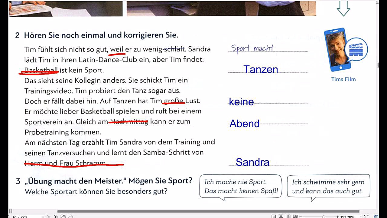 Schritte plus neu 3 A2.1 Lektion 5.03 آموزش زبان المانی درس پنج ...