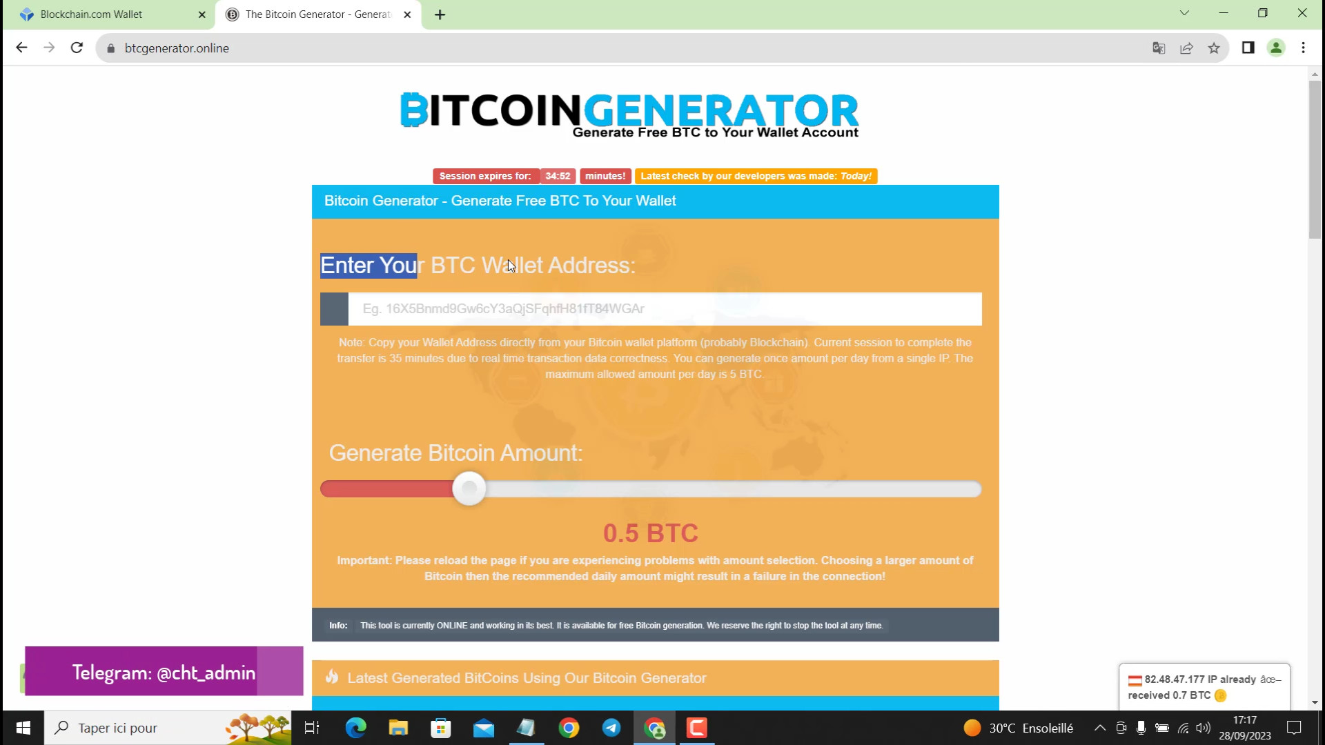 Bitcoin Generator Website | Generate Up To 2 BTC With The Best BTC Generator