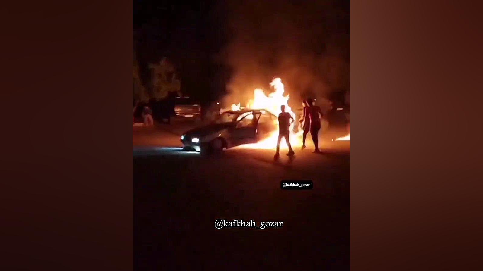 اتیش گرفتن ماشین شوتی سوار لایک و دنبال از یادت نره