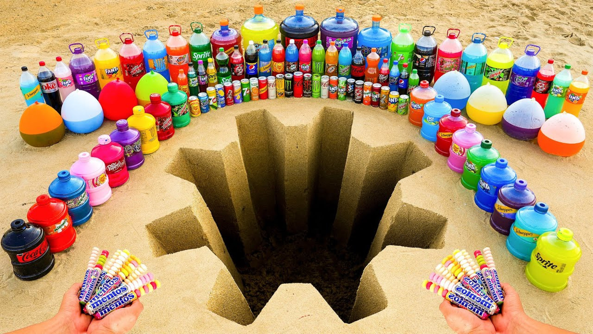 چالش خفن و جدید نوشابه و منتوس در گودال ستاره ای - تفریحی سرگرمی بانوان