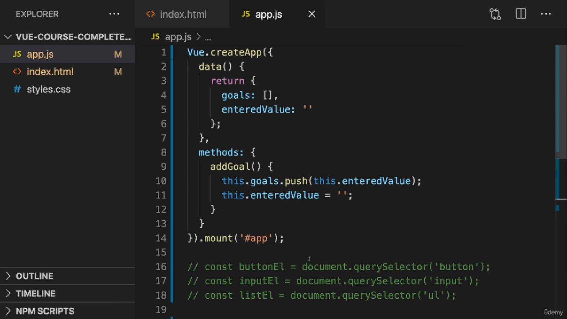 Vue vs Vanilla JavaScript (just JavaScript)