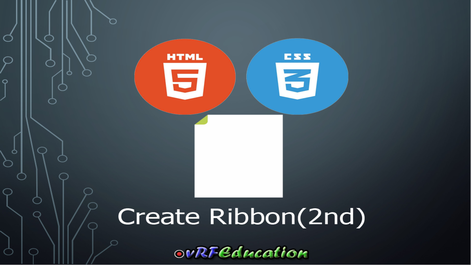 آموزش HTML / CSS - ایجاد نوار ریبن (Ribbon) - نمونه دوم