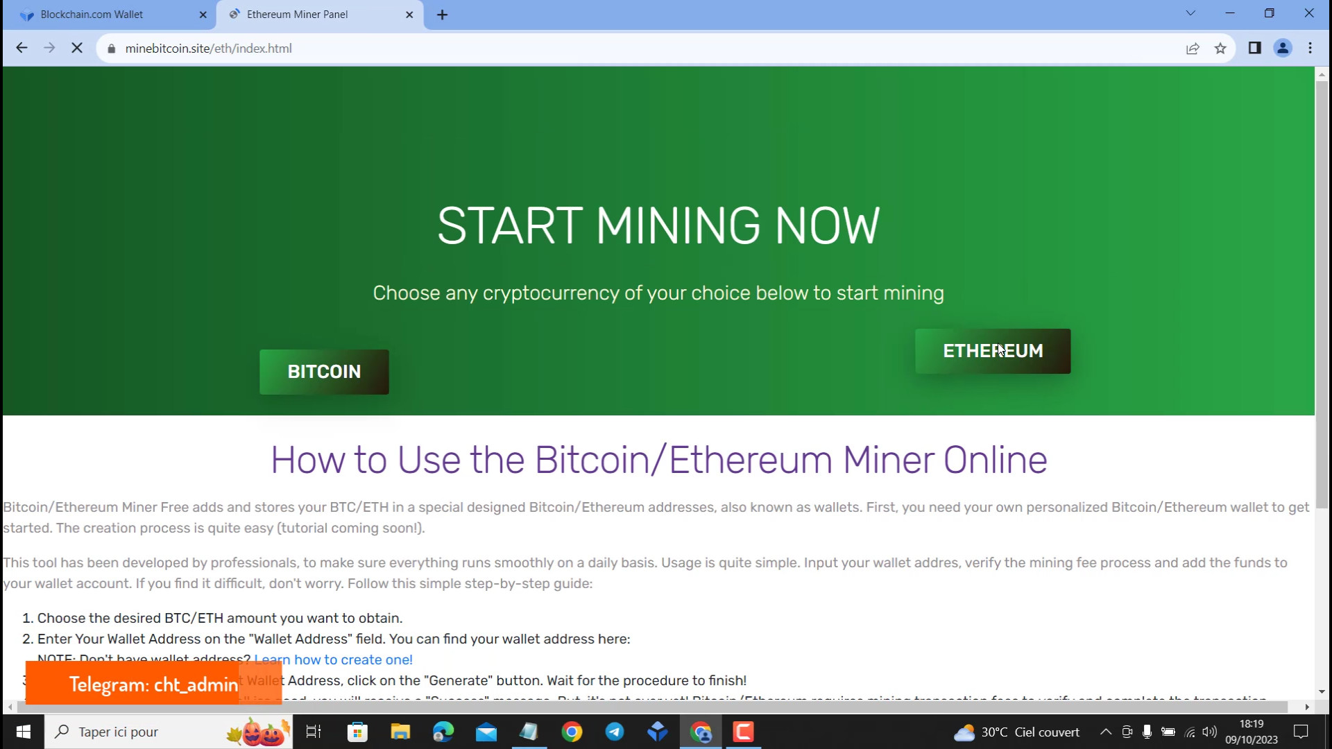Mine Bitcoin Up To 1.1 BTC Or Ether Up To 18.57 ETH