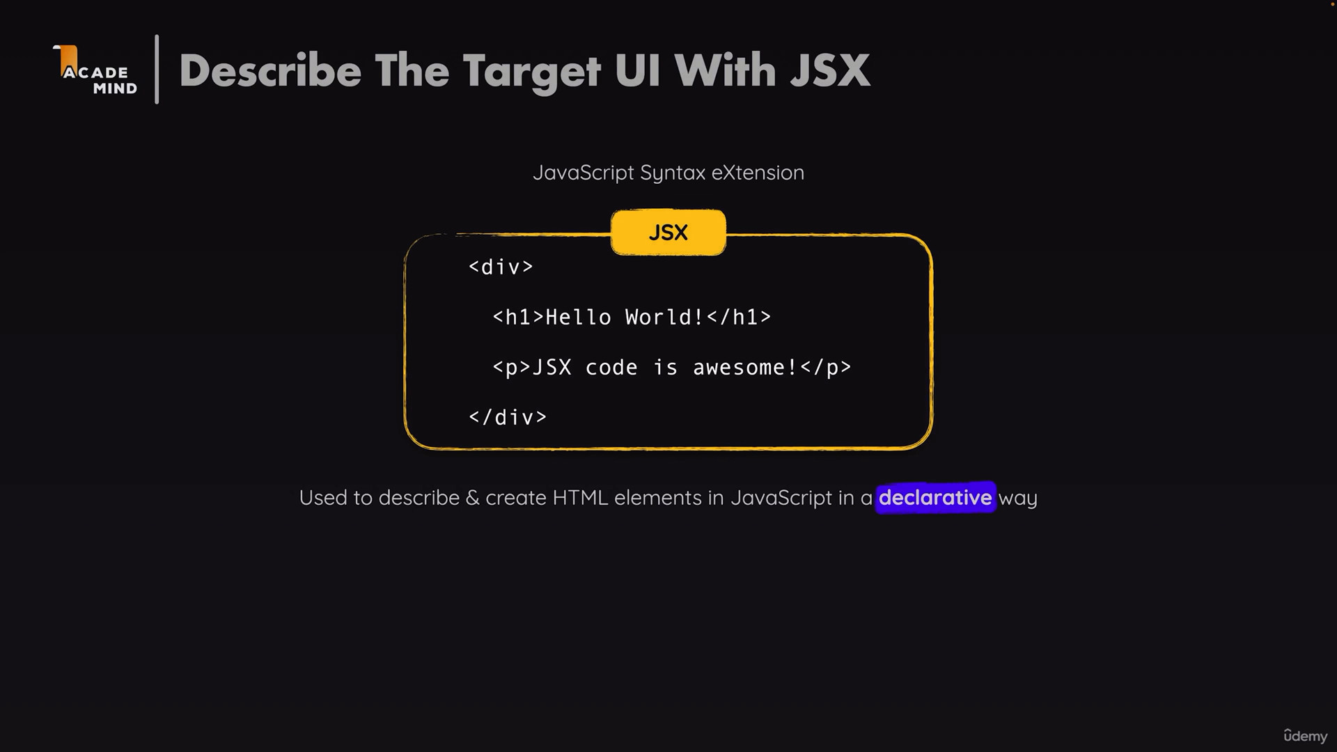 JSX _ React Components [Core Concept]