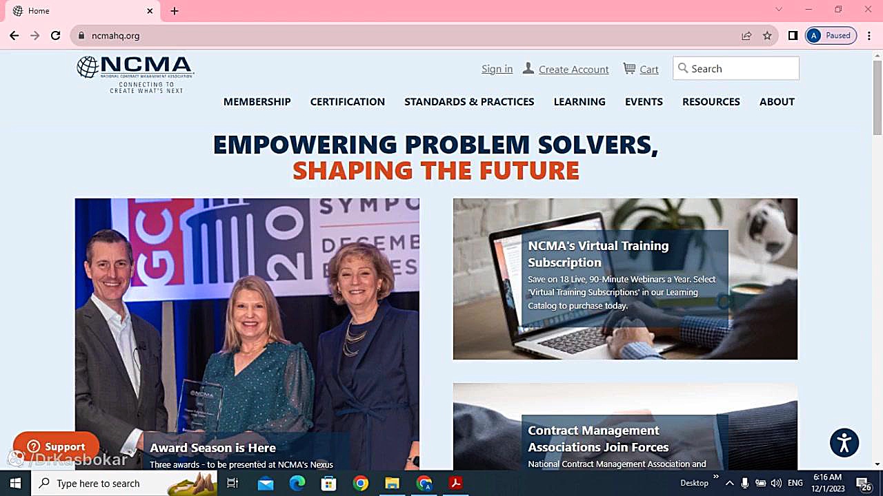 چگونگی عضویت فعال در انجمن ملی قراردادهای آمریکا (NCMA)